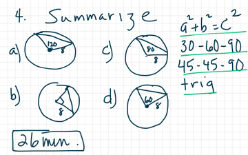 Geo. 10-7 Areas of circles, sectors, and parts of circles | Educreations