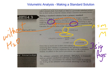 Volumetric Analysis - Making A Standard Solution | Educreations