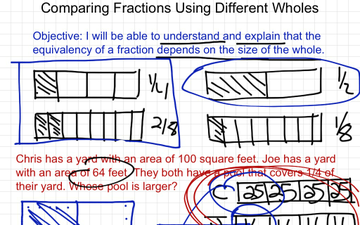 Comparing Fractions Using Different Wholes Video | Educreations