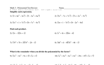 Math 3 - Polynomial Test Review | Educreations