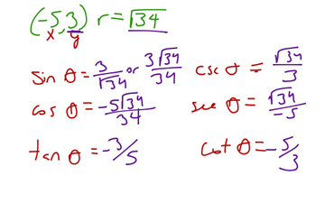 Find The Six Trig Functions When Given An Equation Of A Line | Educreations