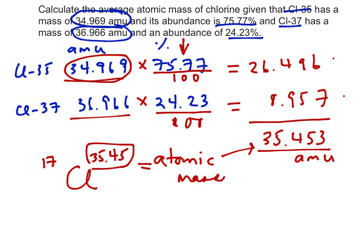 Atomic Mass Calculations | Educreations