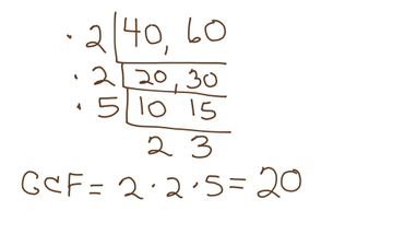 Greatest Common Factor - Method 3 - Primes With A Ladder | Educreations