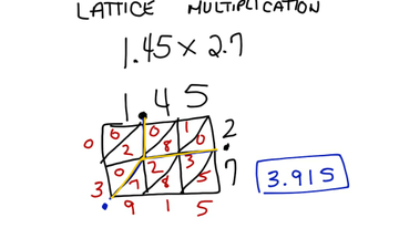 Lattice multiplying Decimals | Educreations