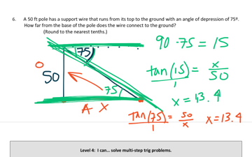 Math 474 Angle of Depression | Educreations