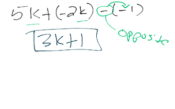 Combine like with negative coefficients | Educreations