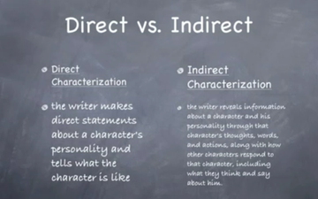 Direct vs. Indirect Characterization | Educreations