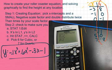 V2E Finding Equation For Poly Roller Coaster And Solving Graphically ...