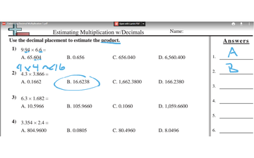 Estimating Multiplication with Decimals 1 | Educreations