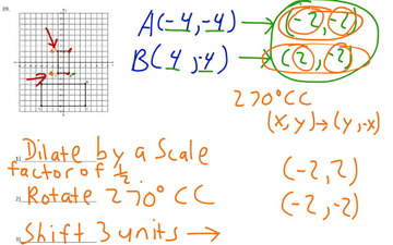 Unit 8 Practice Test # 38 & 39 Transformational Geometry (8th Grade ...