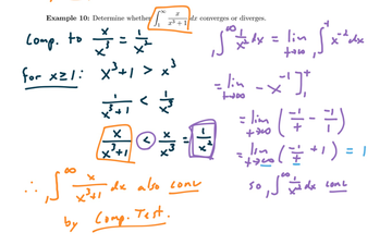 Math 1080 - 8.9 Notes - Improper Integrals - Part 3 | Educreations