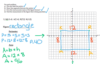area and perimeter of a composite figure on a coordinate plane ...