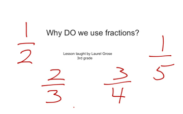 Why DO we use fractions? | Educreations
