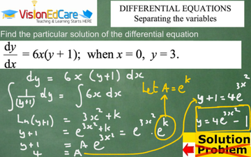 Finding the particular solution of differential equations | Educreations