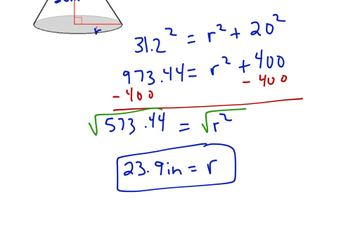 15.3 Finding The Slant Height / Radius Of A Cone | Educreations