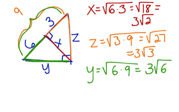 Using Geometric Mean To Find Side Lengths | Educreations
