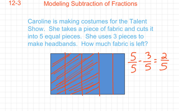 12-3 Modeling Subtraction Of Fractions | Educreations