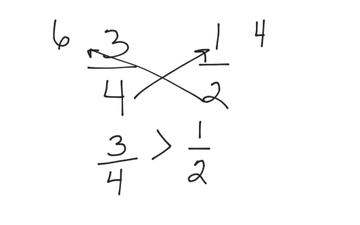 Comparing Two Fractions Using Cross Multiplication | Educreations