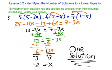8th Grade - Chapter 3.2 - Identifying The Number Of Solutions To A ...