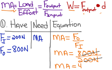 Mechanical Advantage Worksheet_#1 | Educreations