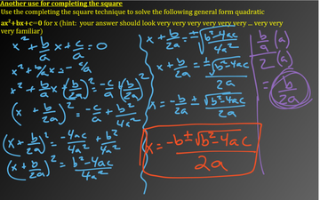 Algebra 2 - Completing The Square | Educreations