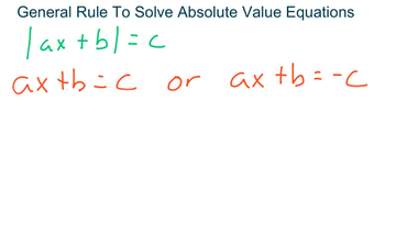 Pre-Calculus - Section 2.3 - Solving Absolute Value Equations ...