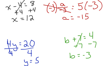 One Step Equations | Educreations