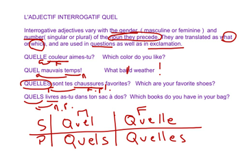 ADJECTIFS INTERROGATIFS QUEL | Educreations