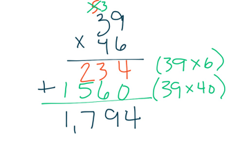 Standard Algorithm Multiplication | Educreations