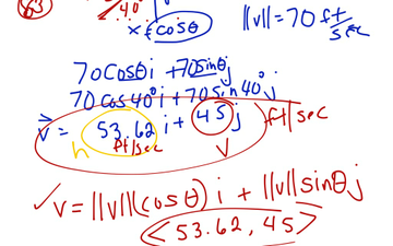Trig 6.3 #83 Finding The Component Form Of A Vector Given Magnitude And ...