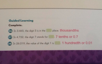 5th Grade Math Lesson 8.1 Understanding Thousandths | Educreations