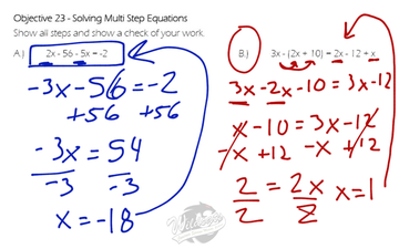 8th Grade - Objective 23 - Solving Multi Step Equations | Educreations