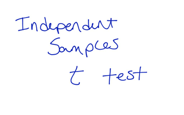 Independent samples t | Educreations