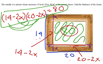 Setting Up The Equation For Picture Frame Problems | Educreations