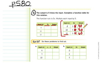 8-1 Find Output for Function Table | Educreations