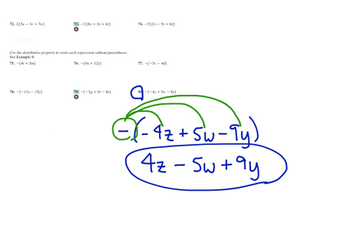 Distributing a Negative Sign | Educreations