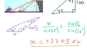 Oblique Triangle Word Problems | Educreations