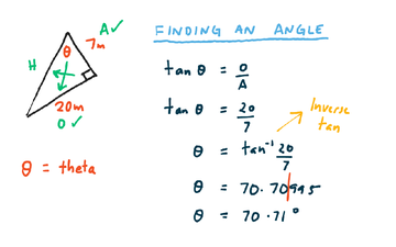 Trigonometry - Finding an unknown angle | Educreations