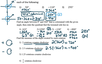 Angle Basics and Coterminal | Educreations