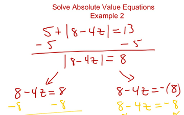 Ch 1 Section 4 Solve Absolute Value Equations Ex 2 | Educreations