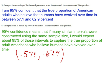 One Proportion Z Confidence Interval | Educreations