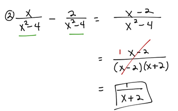 IA, Add And Sub Rational Expressions With Common Denom | Educreations