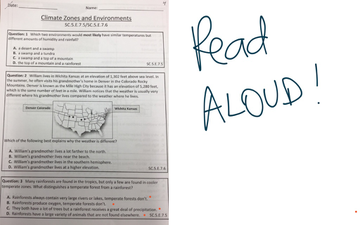 Climate Zones and Environments Read Aloud | Educreations