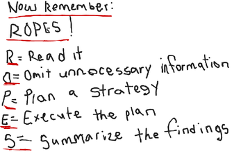 Ropes- a math strategy used to solve word problems | Educreations